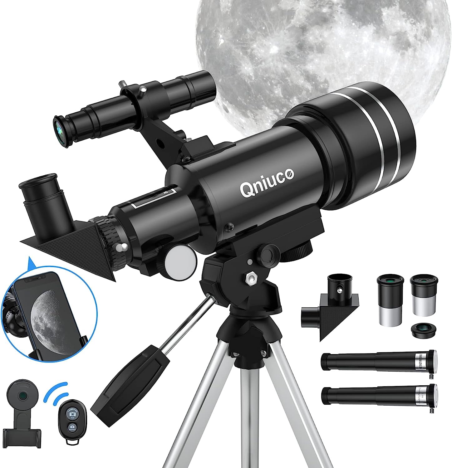 Telescope for Adults Beginners, 70mm Aperture 400mm Refractor ...
