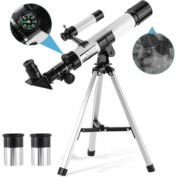 Telescope for Kids & Beginners 40mm Aperture 400mm AZ Mount Astronomal ...