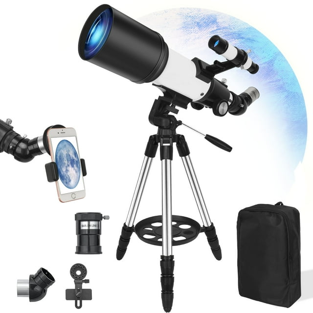 70mm Aperture 500mm Telescope 20x 150x Multi Coated Optics Pro