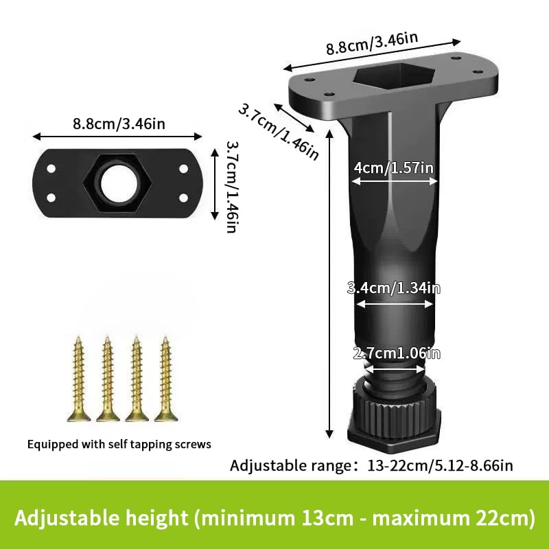 Telescopic Adjustable Bed Beam Support Foot Reinforced Plastic ...