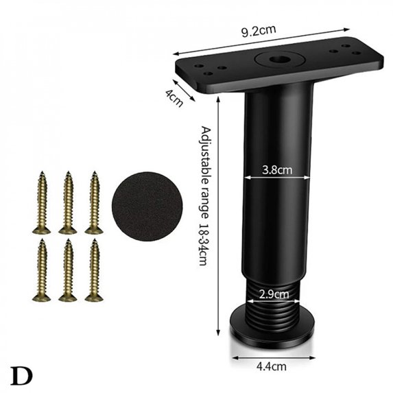 Telescopic Adjustable Bed Beam Support Foot Reinforced Plastic Sofa Leg ...