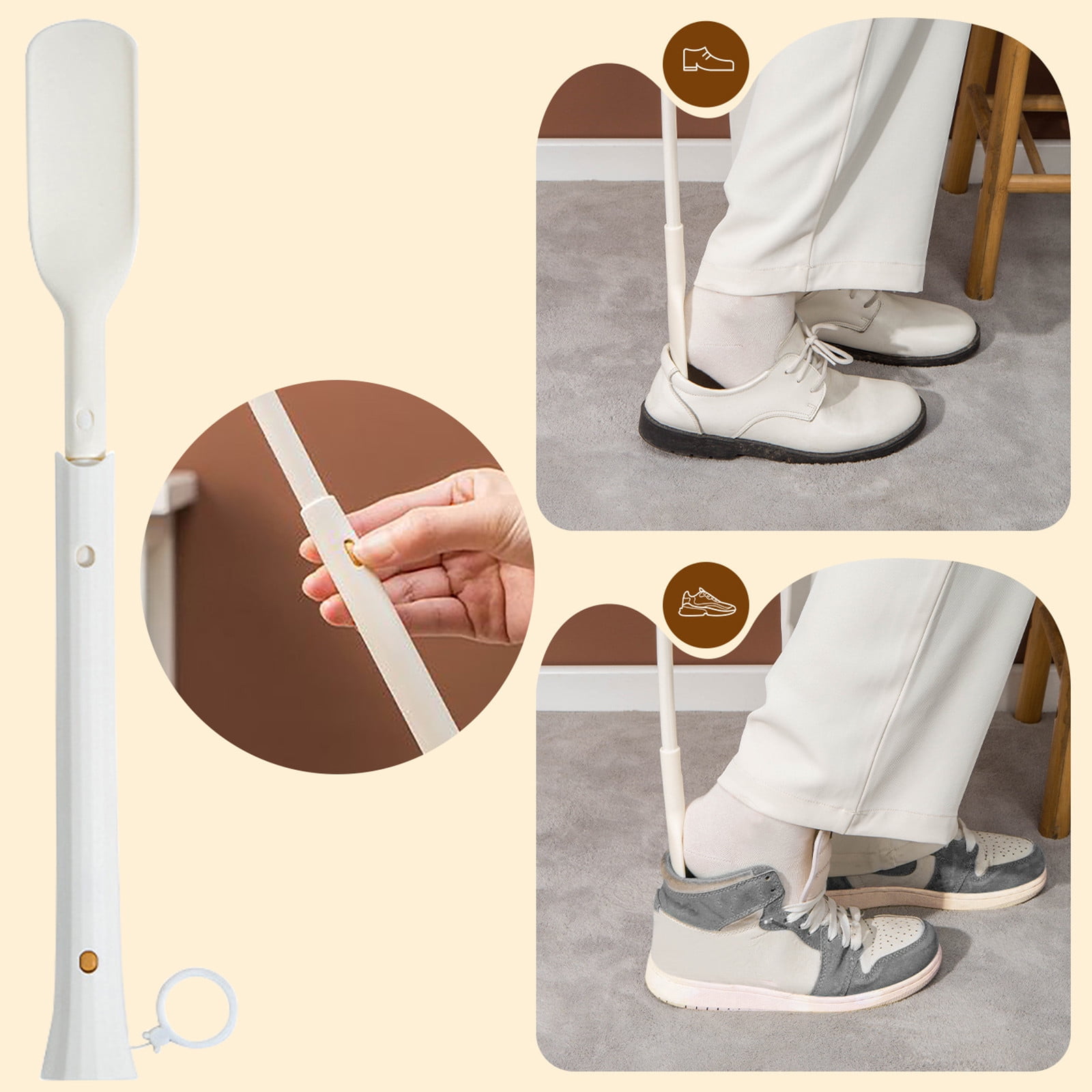 Telescopic Adjustable Length Shoe Horn Retractable Shoe Horn Assists To ...