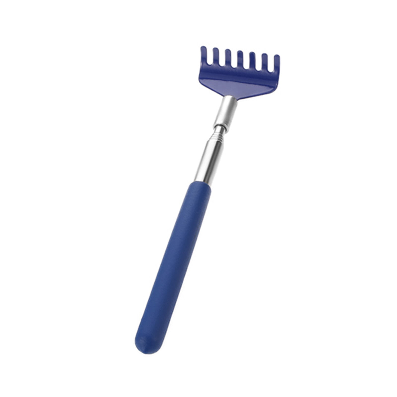 Telescopic Back Scratcher Massager Metal Compact Extendable 5 Section 20 68cm Blue