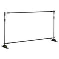 8'x8' Telescopic Retractable Banner Stand with Adjustable Step & Repeat ...