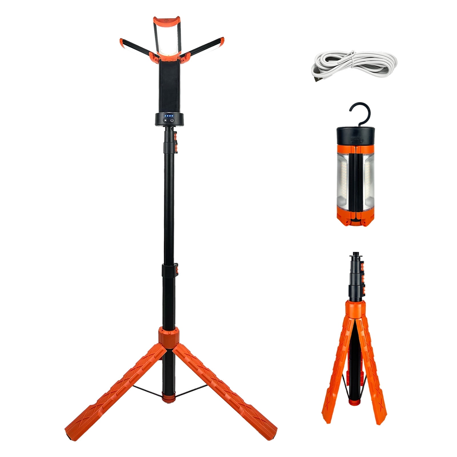 Telescopic Camping Light with Stand, 10000mAH Rechargeable Tripod ...