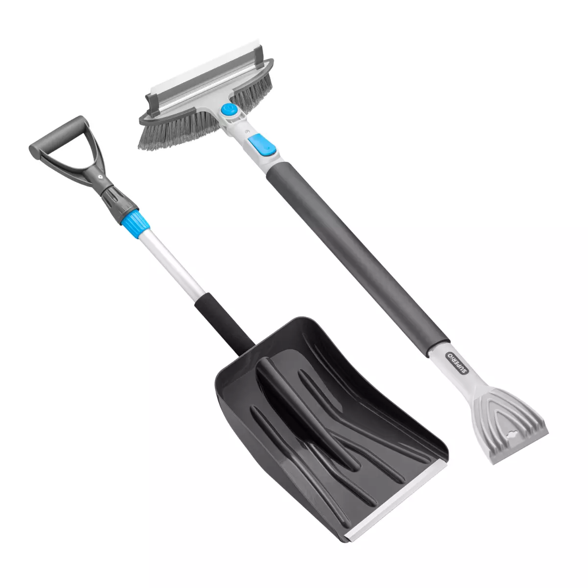 Telescopic Car Snow Brush & Ice Scraper & Snow Shovel with Extendable ...