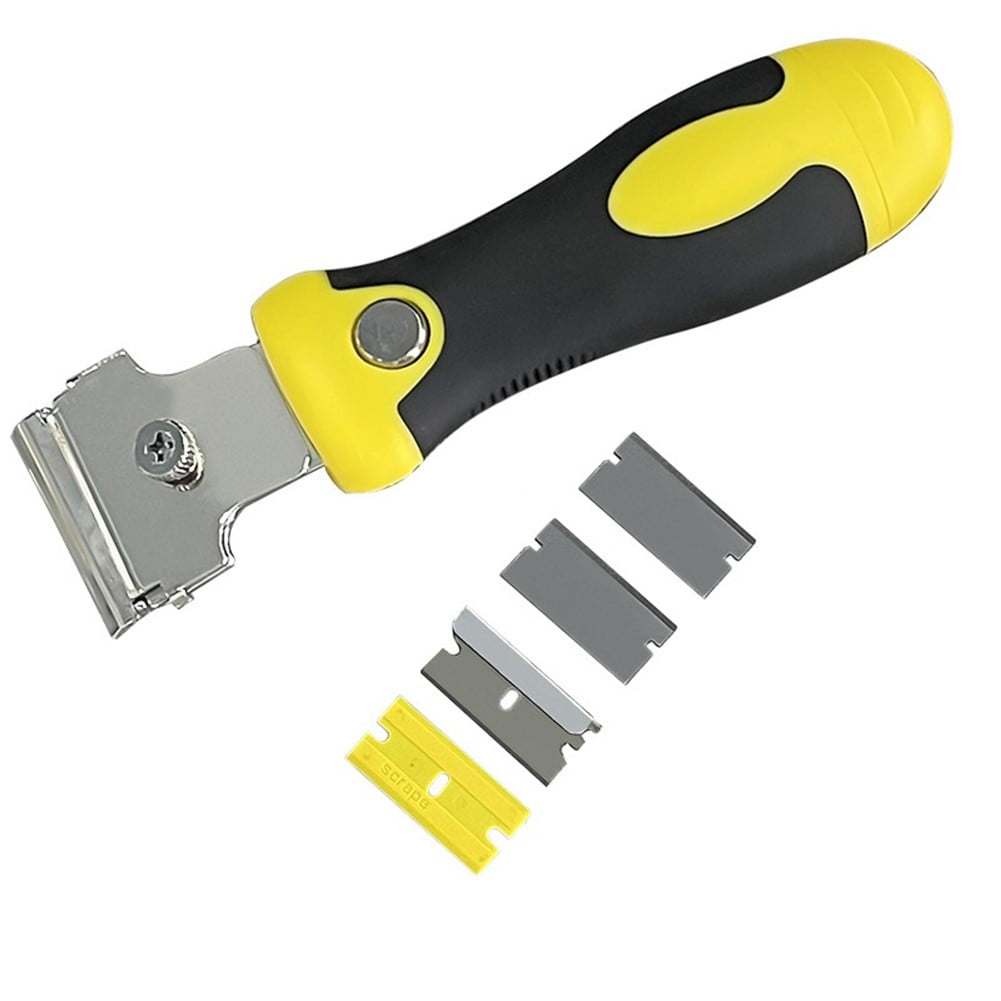 Telescopic Cleaning Scraper Tool with Interchangeable Blades for Floors ...