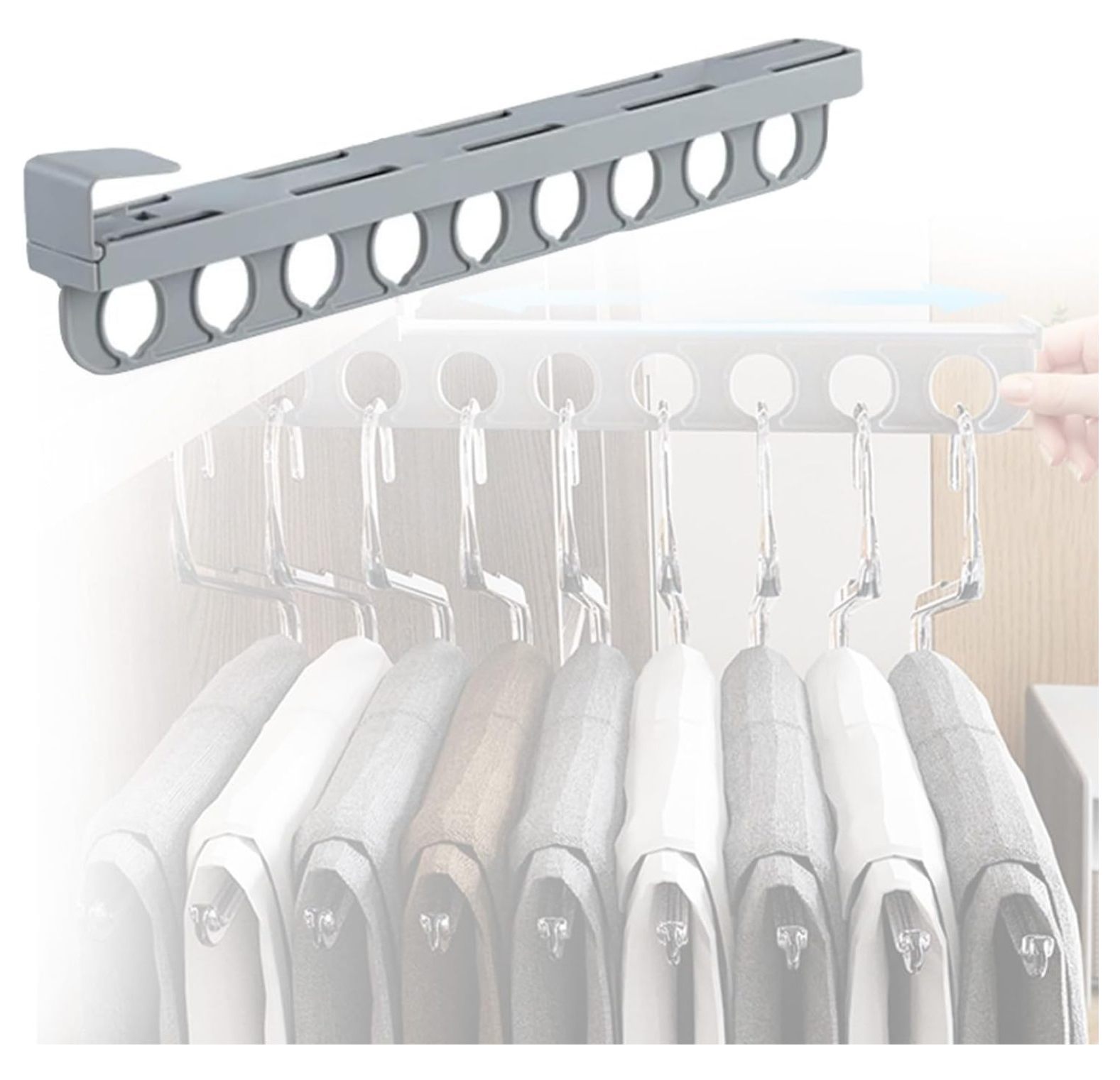 Telescopic Closet Hanger Rail,Coat Closet Stretchable Rod,Retractable ...