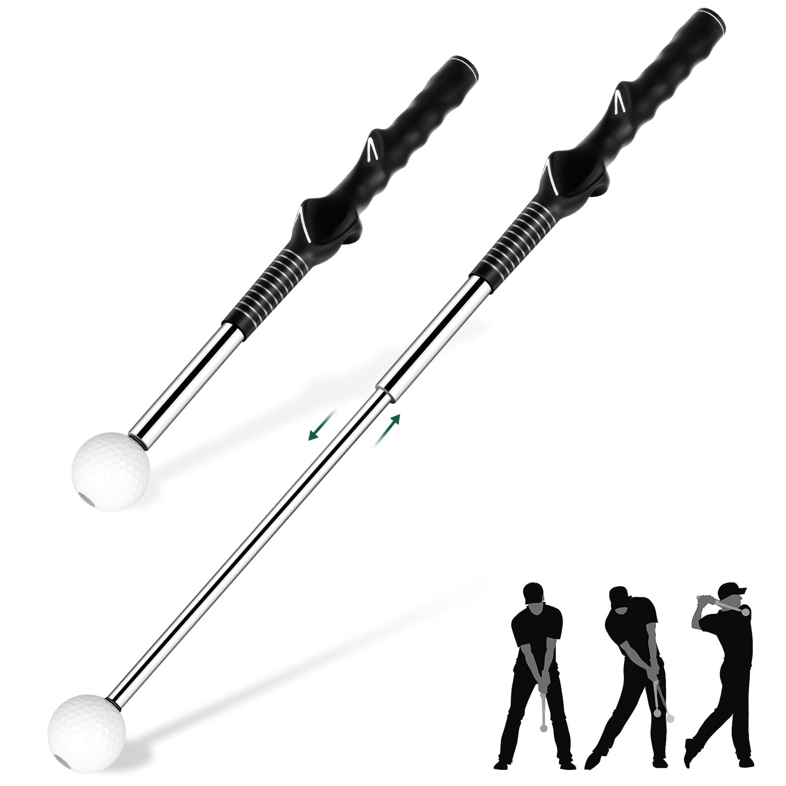 Telescopic Club Retractable Golf Swing Training Aid for Golfer Beginner ...