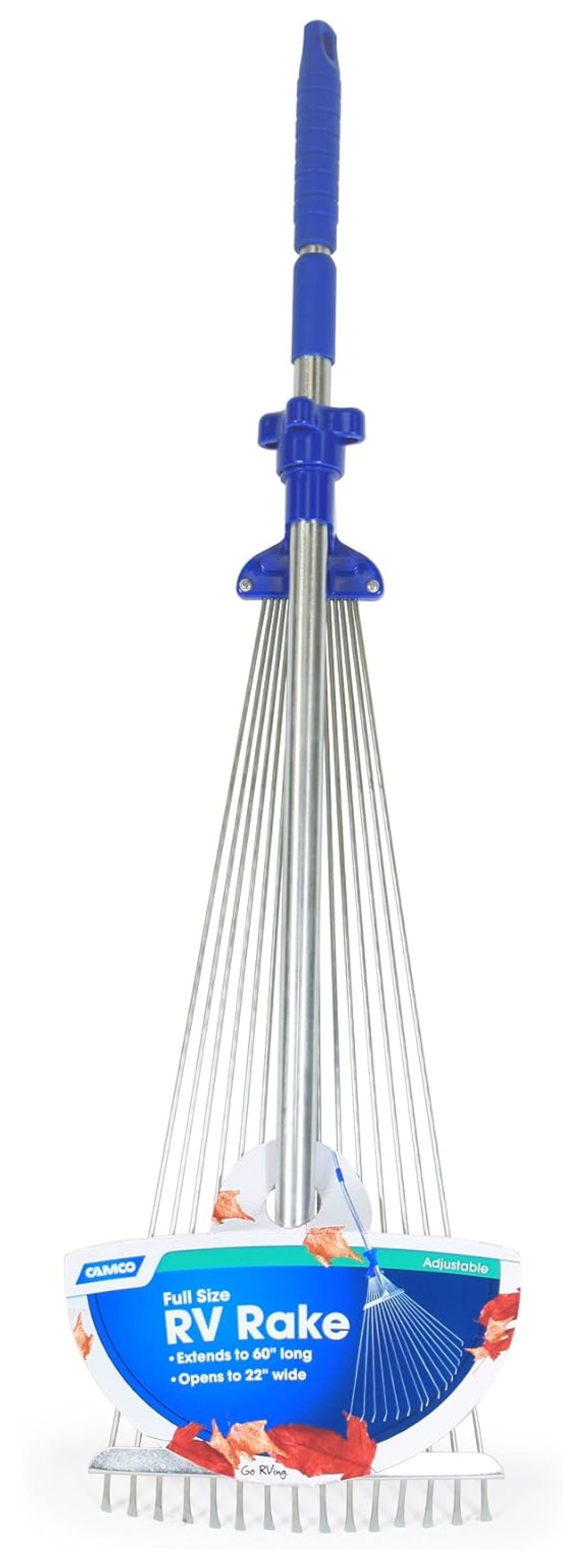 Telescopic Collapsible Rake | Expands to 60" Long with 22" Width Rake ...
