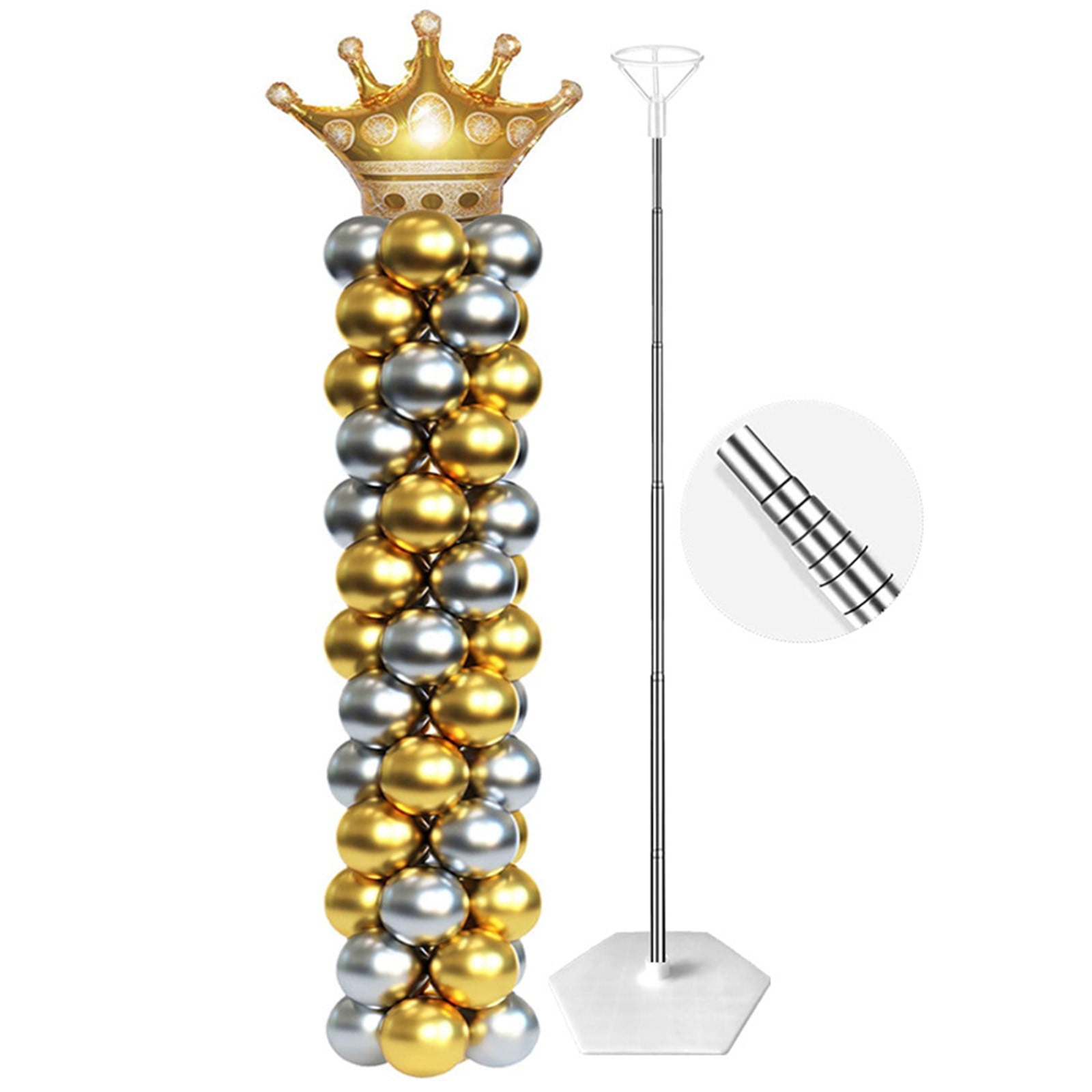 Telescopic Column Stand Kit 2M Adjustable Height | Stable Plastic Aluminum Alloy | 30 Clips 2 ...