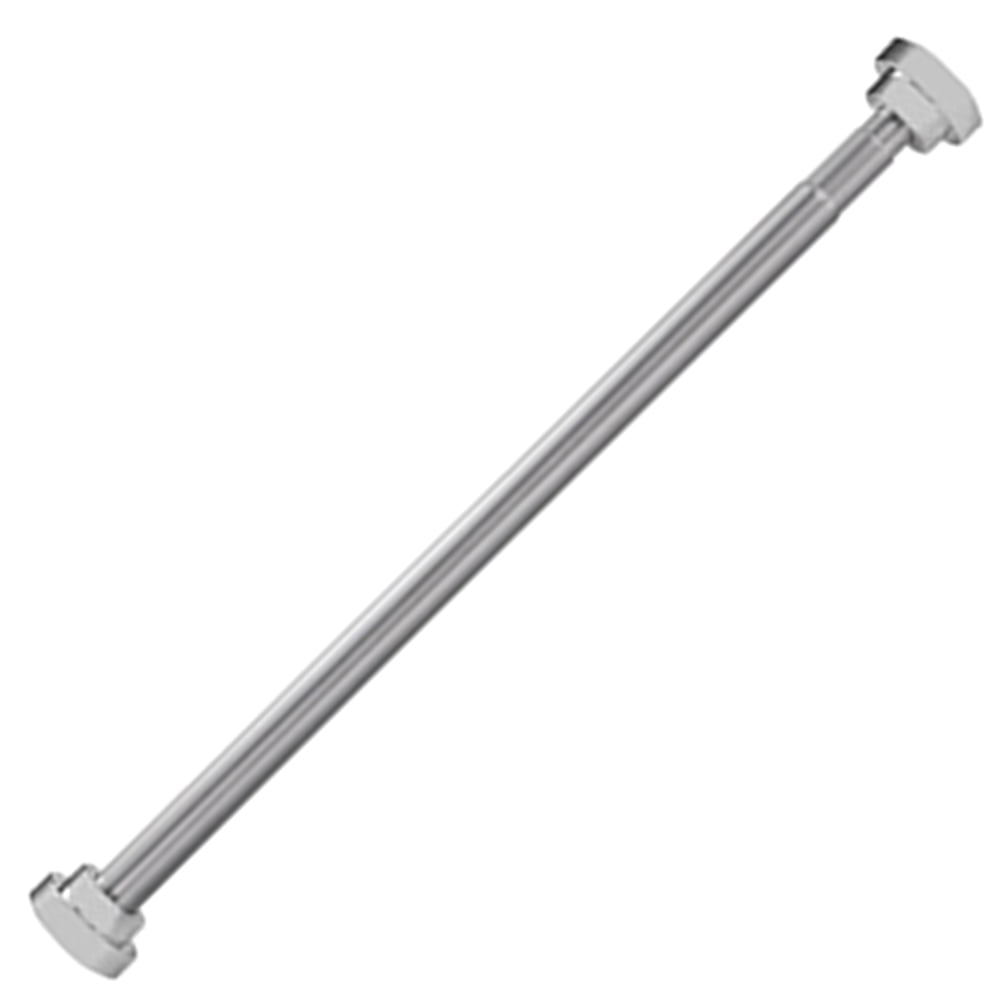 Telescopic Curtain Rod Brackets Hooks Tie Bar Rods Curved Shower Silver ...