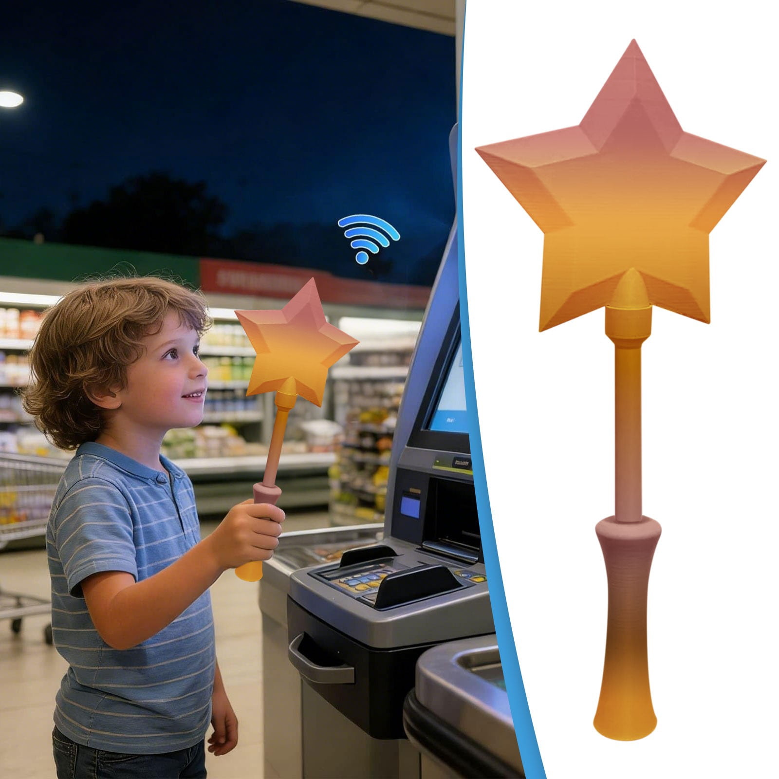 Telescopic Digital Wand, Star Wand for Easy Payment, Magic Wand for ...