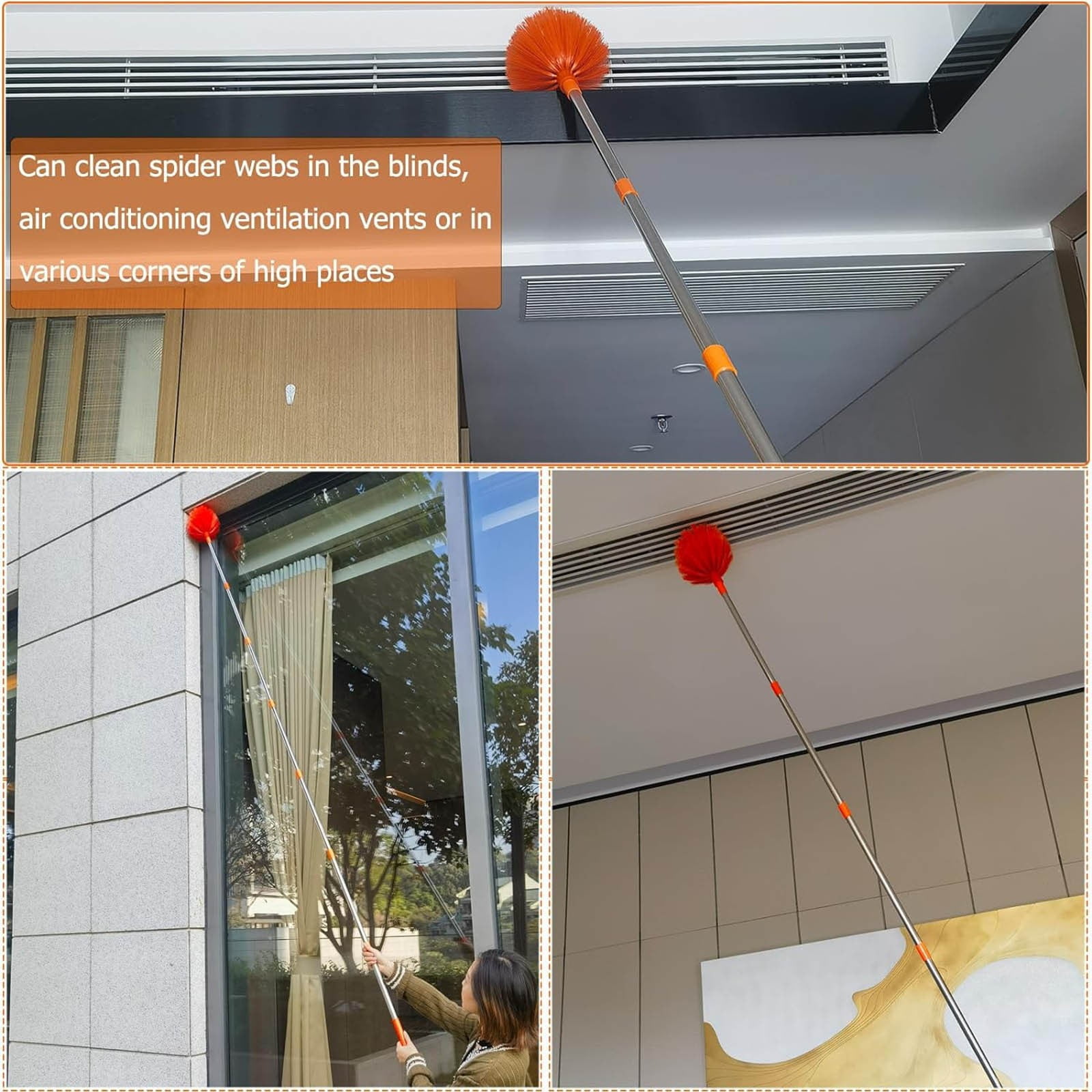 Telescopic Duster Set, And Corner Brush Cleaning Duster Set For ...