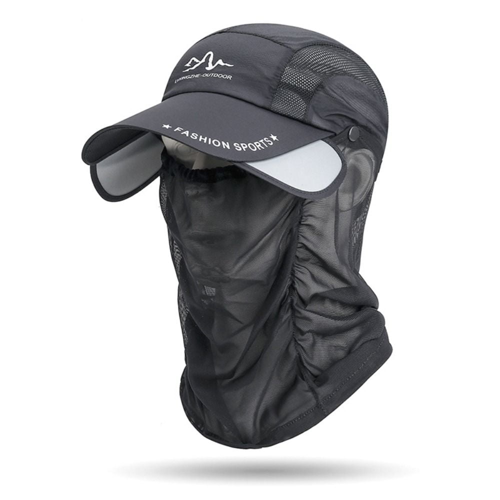 Telescopic Eave Design Baseball Cap with Detachable Neck Veil ...