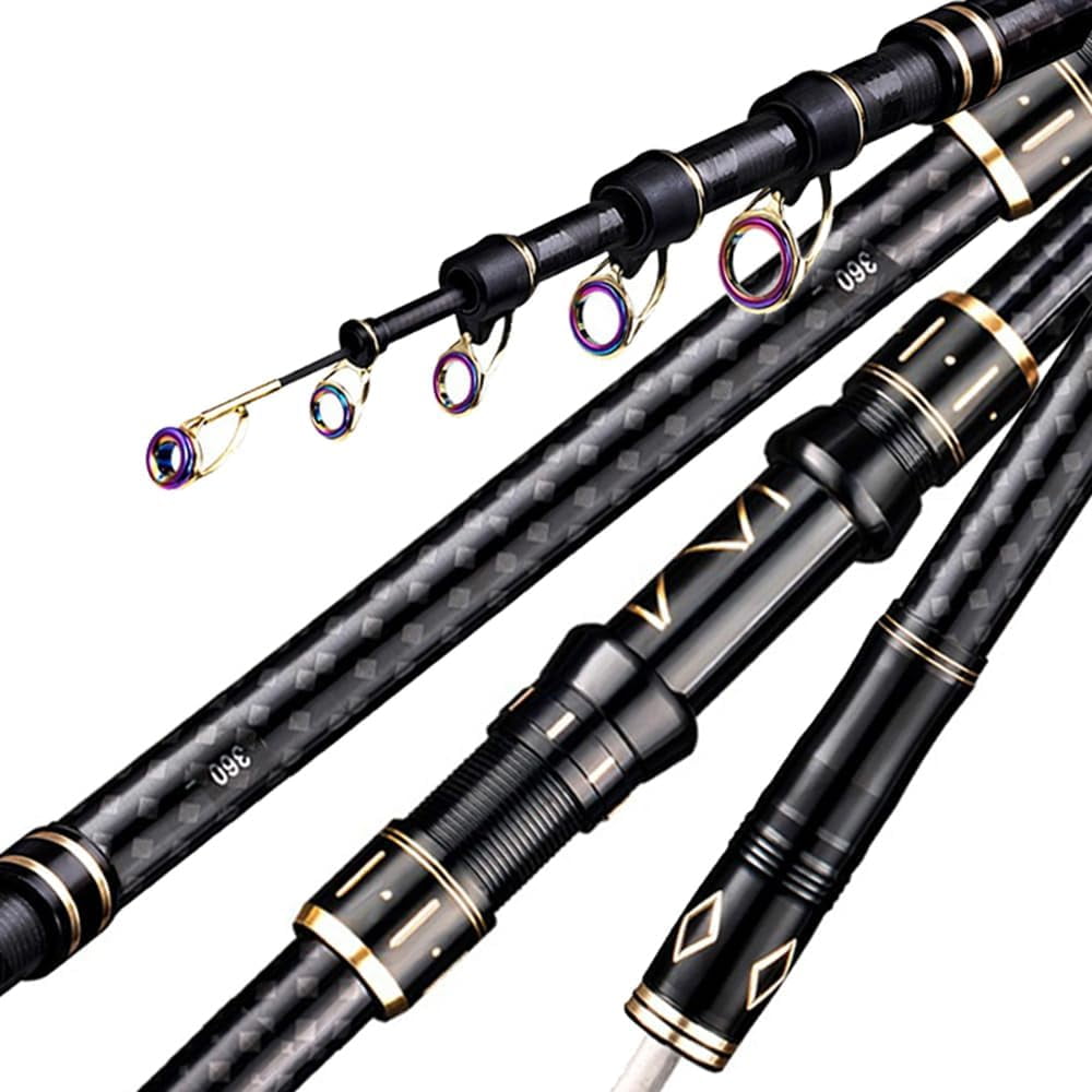 Telescopic Fishing Rod Carbon Fiber Travel Surf Fishing Rod Spinning Power Throwing Surfcasting ...