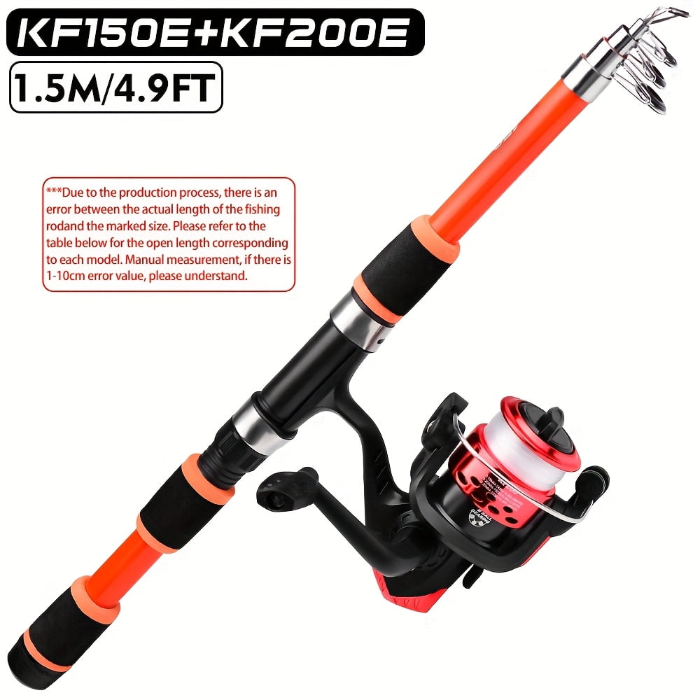 Telescopic Fishing Rod - Fast-Retracting Lightweight Baitcasting ...