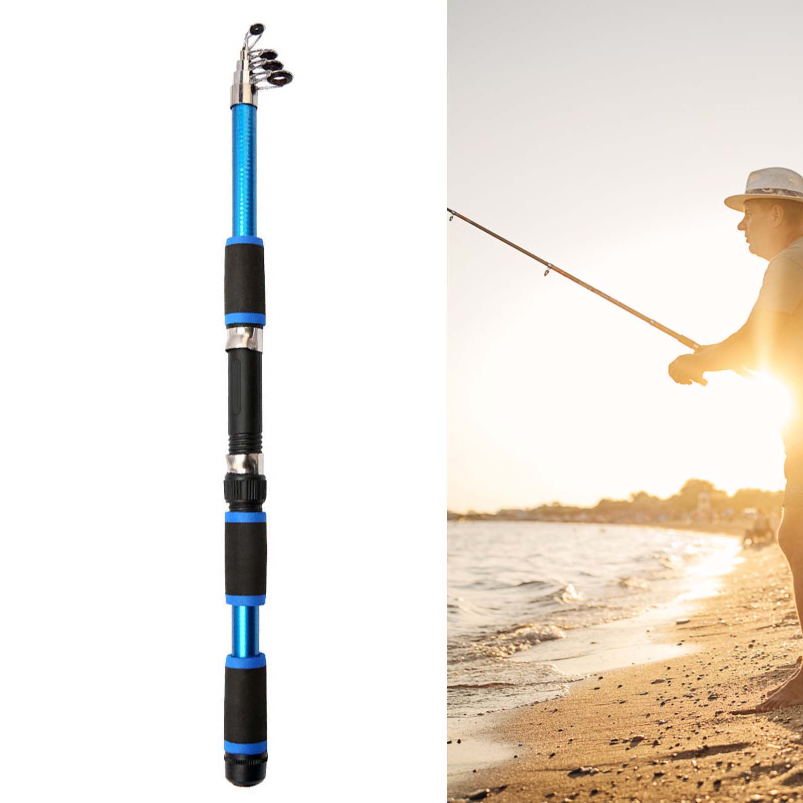 Telescopic Fishing Rod Kit Fast Action Handheld Rods Sea Fishing Rods ...
