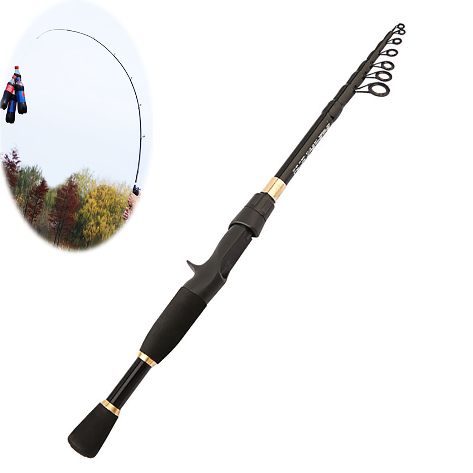 Kojooin 1.8 m Carbon Fiber Lightweight Telescoping Fishing Rod ...