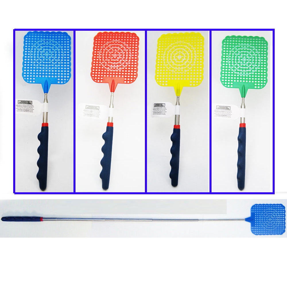 Telescopic Fly Swatter Metal Compact Extends 61cm Fabulous Novelty Gift ...