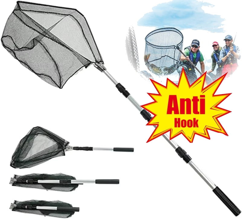 Telescopic Folding Fishing Landing Net 190CM Pole Collapsible ...