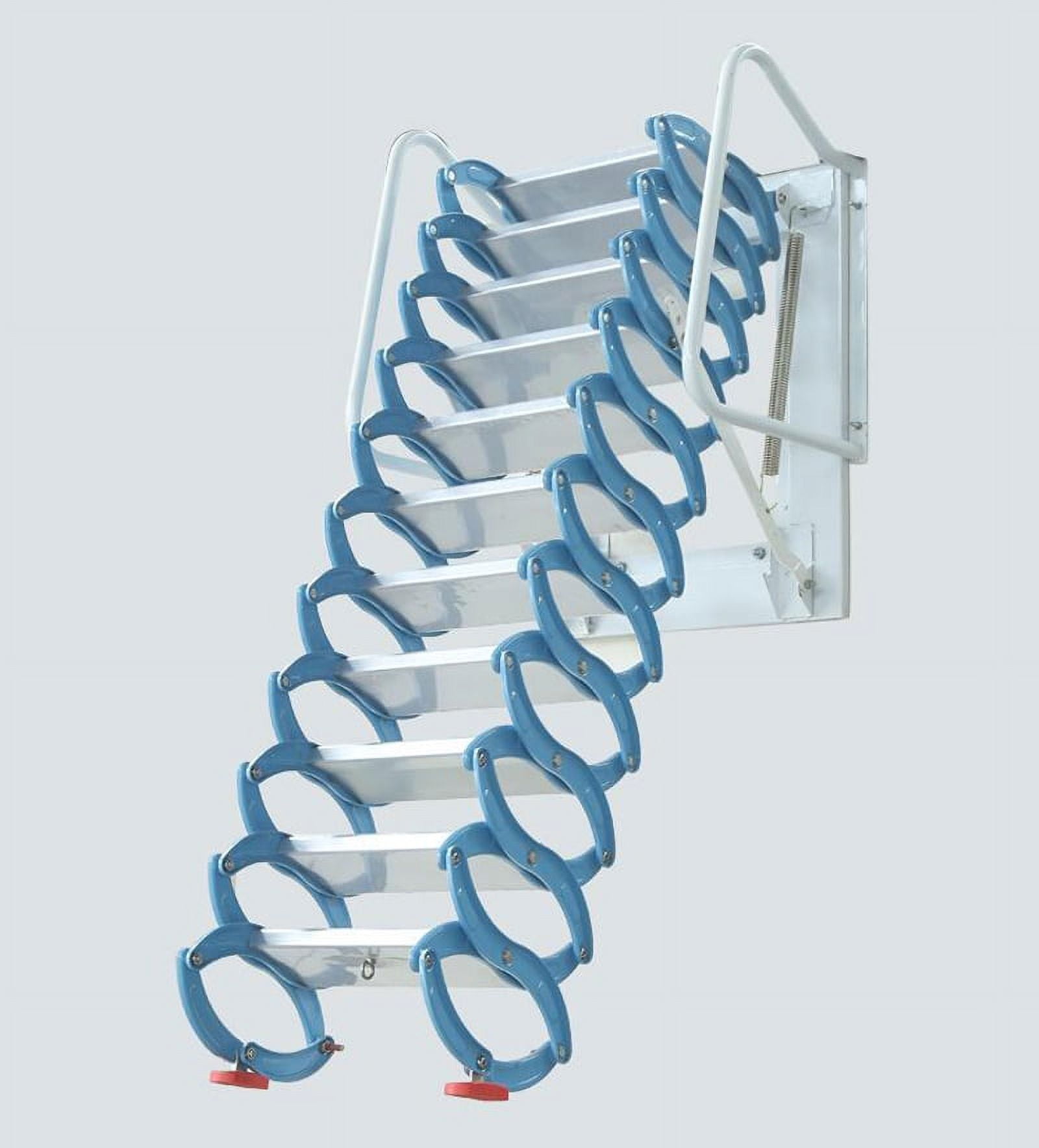 Telescopic Folding Ladder Blue Interlayer Small Wall Hanging Aluminum ...