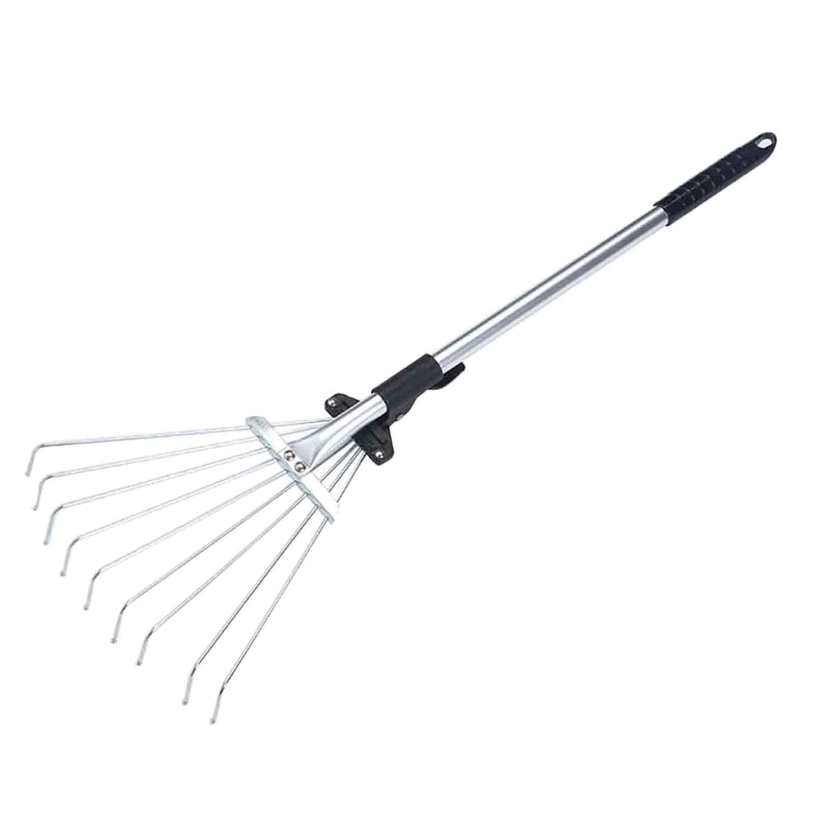 Telescopic Garden Leaf Rake, Lightweight Collect Loose Debris Versatile ...