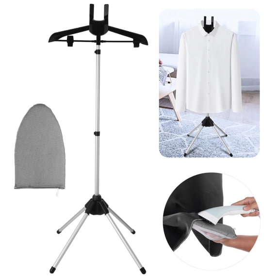 Adjustable Height Garment Steaming Rack – Foldable Clothes Stand with ...