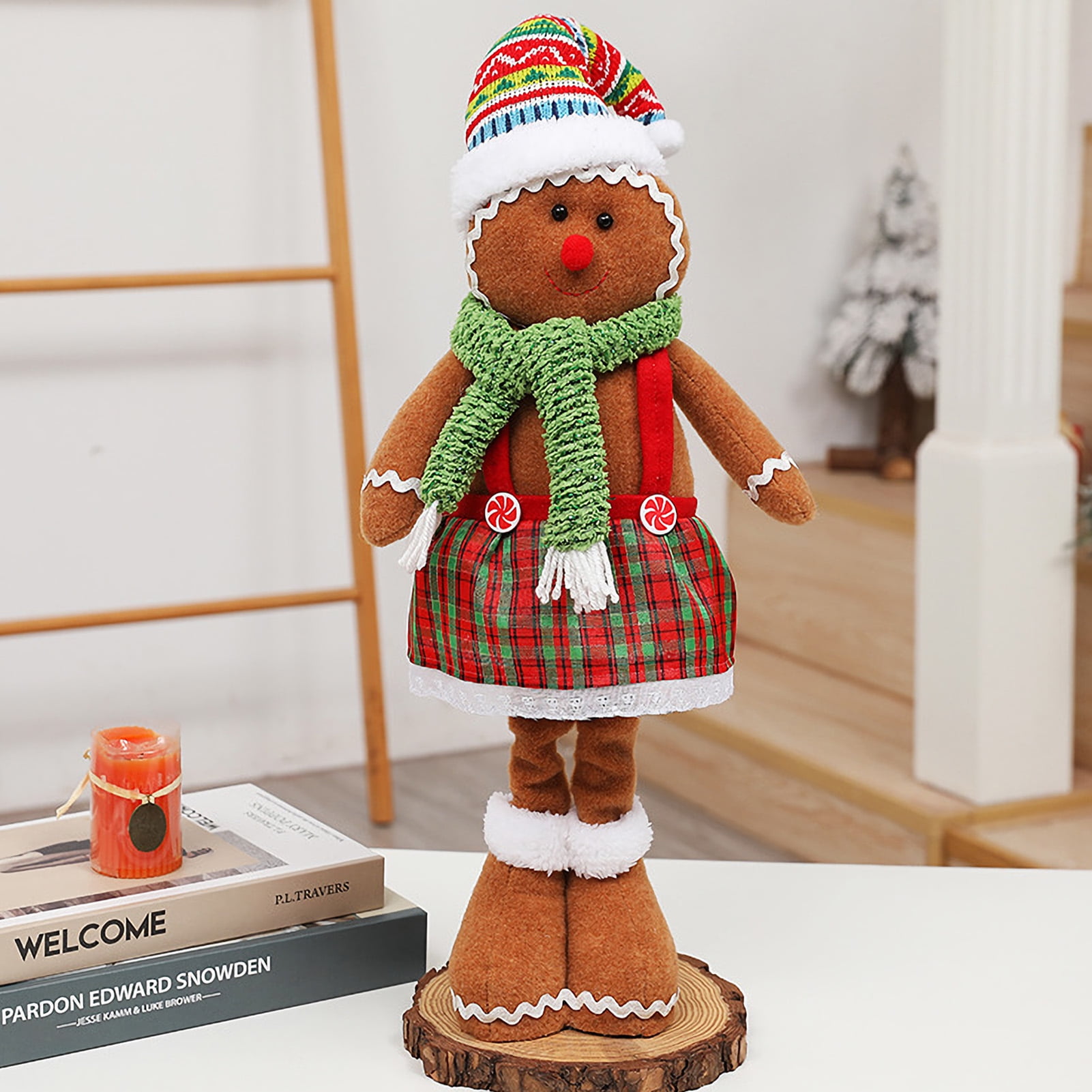 Telescopic Gingerbread Man Christmas Plush Toy, gingerbread man doll ...