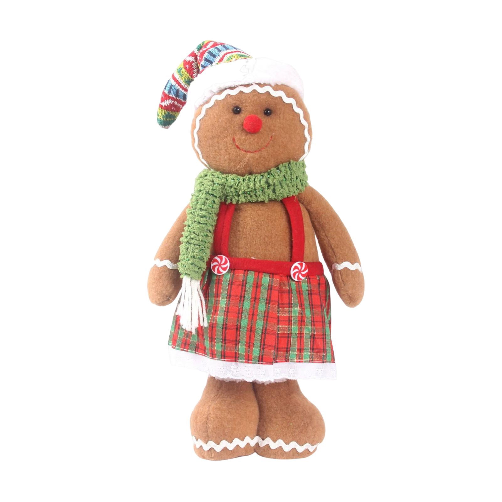 Telescopic Gingerbread Man Doll Standing Gingerbread Man Plush Doll ...