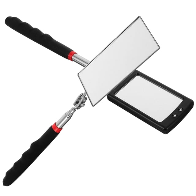Telescoping Car Inspection Mirror with LED Lights for Easy Vehicle ...