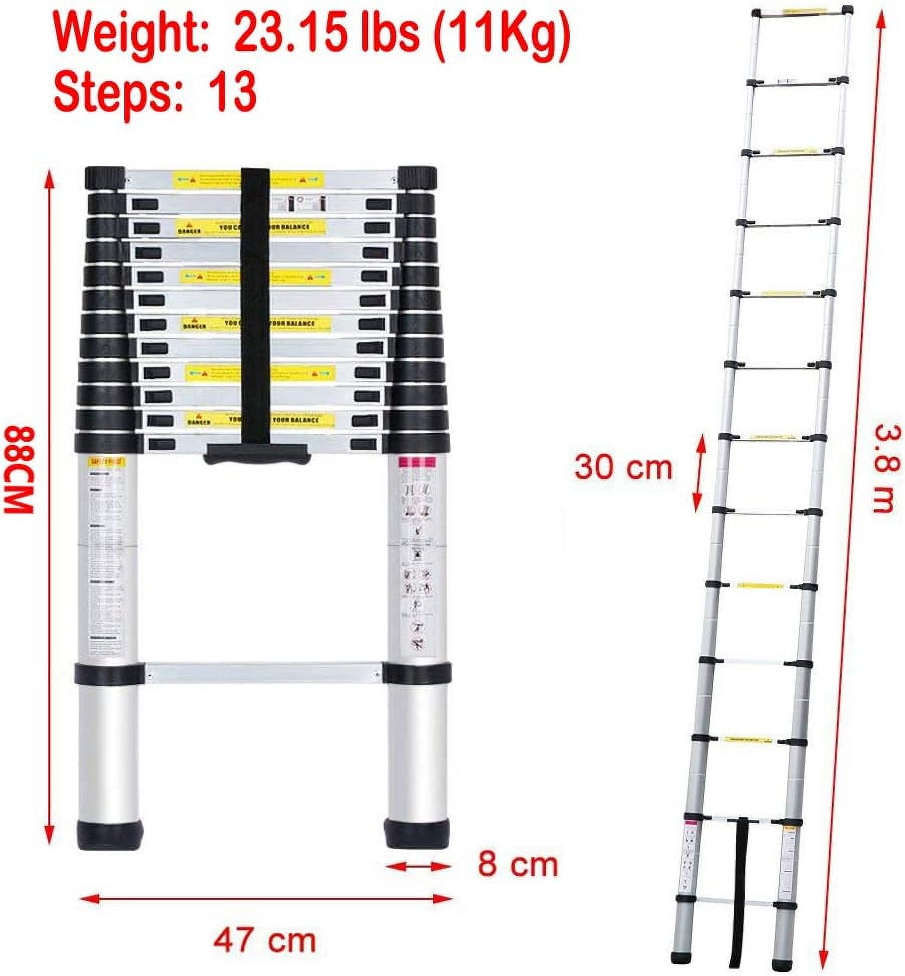 Telescopic Ladder Aluminum Telescoping Ladder Folding Ladder with Non ...