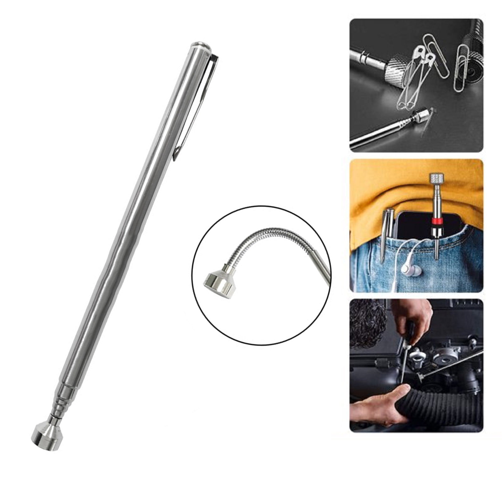 Telescopic Magnetic Extendable Pickup Rod Stick Pen Picking Nut Bolt ...