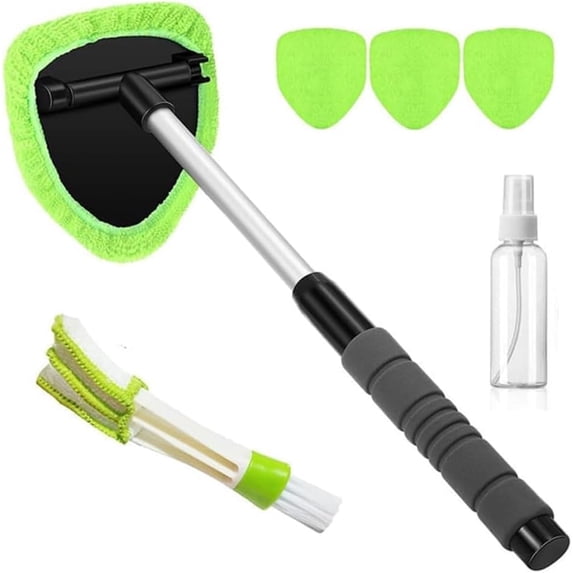 Telescopic Microfiber Glass Car Defroster Brush, 180° Rotating Head and ...