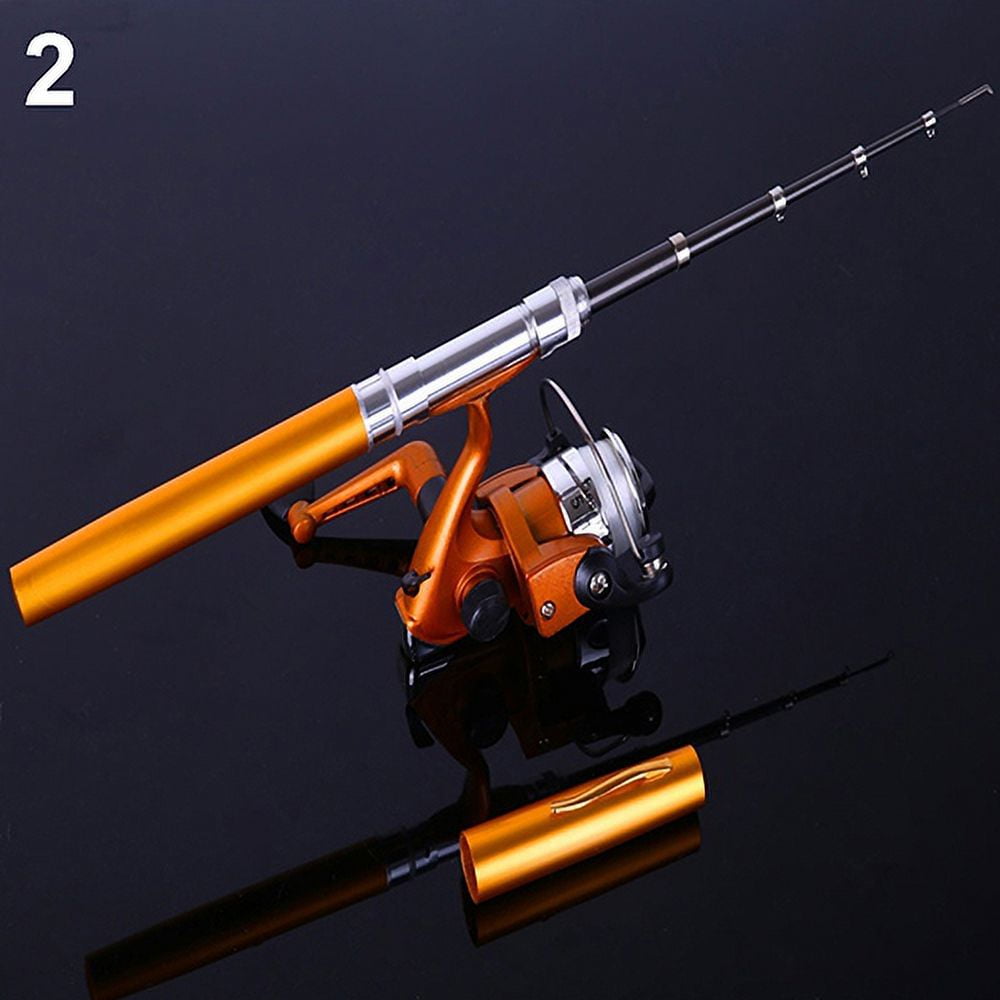 Telescopic Mini Pen Shape Portable Pocket Fish Spinning Rod Pole with ...
