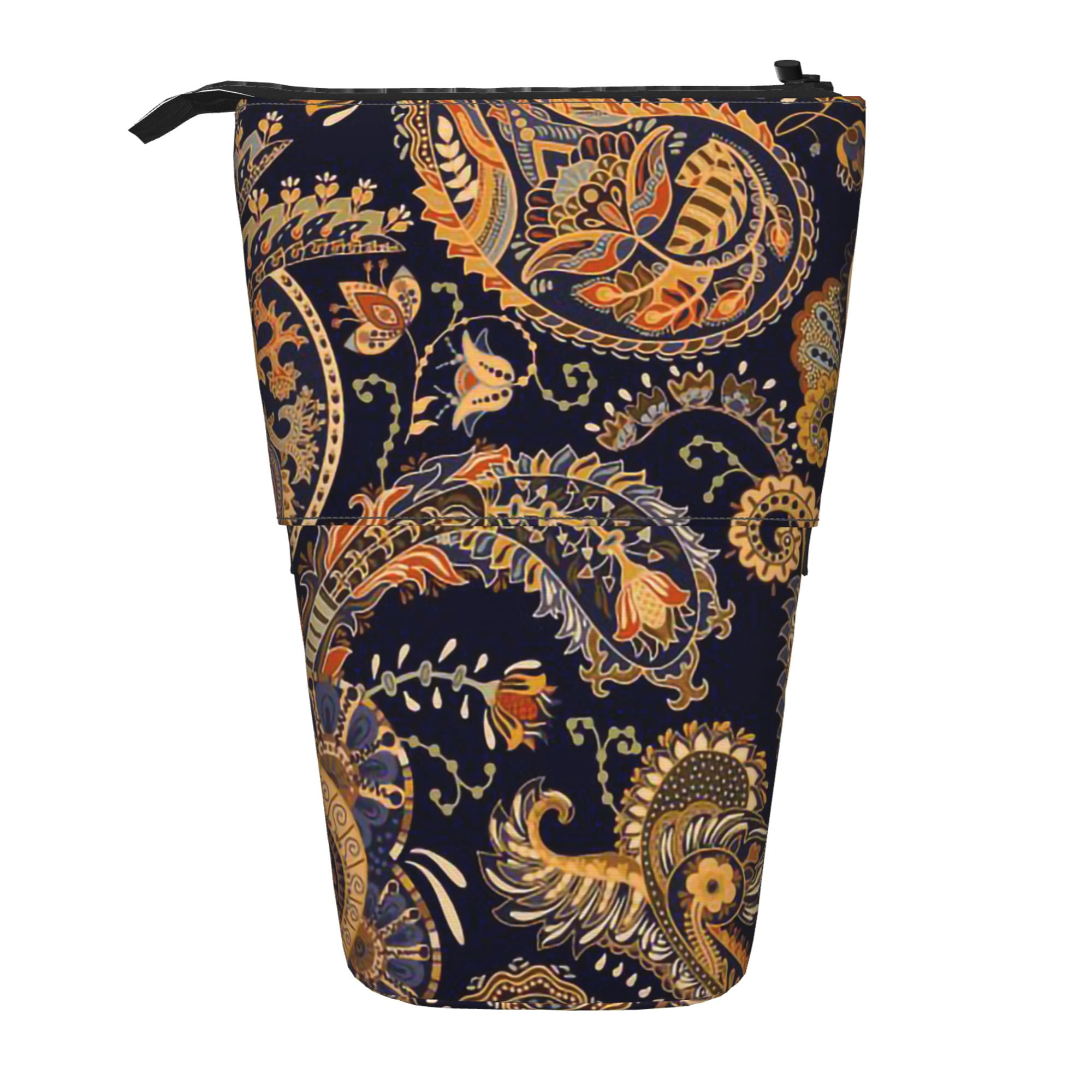 Telescopic Pencil Pouch Holder Canvas Colorful Paisley Indonesian Batik ...