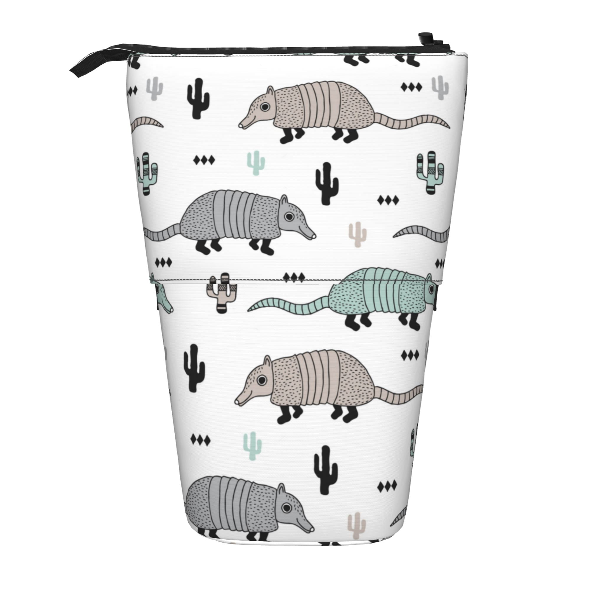 Telescopic Pencil Pouch Holder Canvas Cute Quirky Armadillo Cactus ...