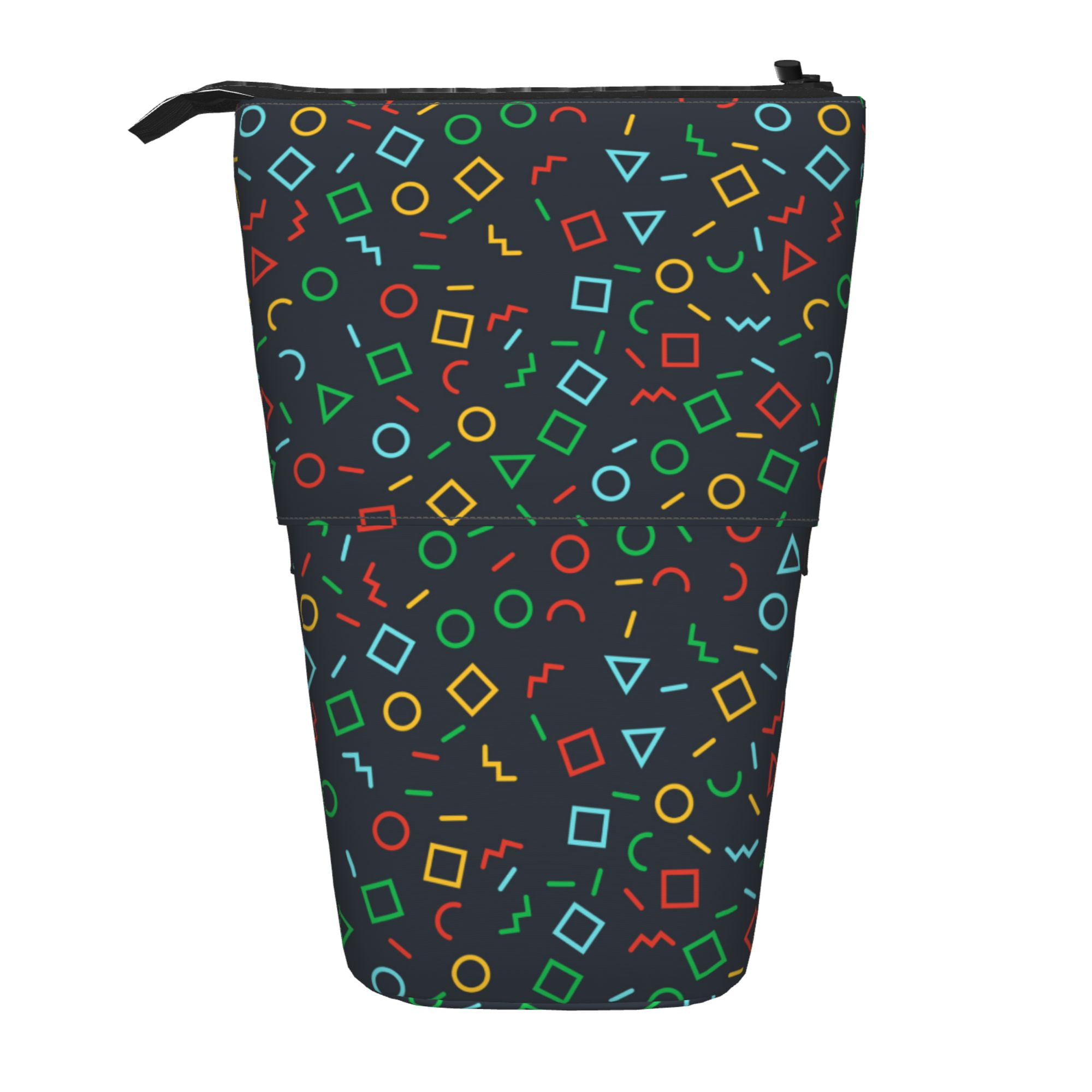 Telescopic Pencil Pouch Holder Canvas Geometric Shape Patterns Makeup ...