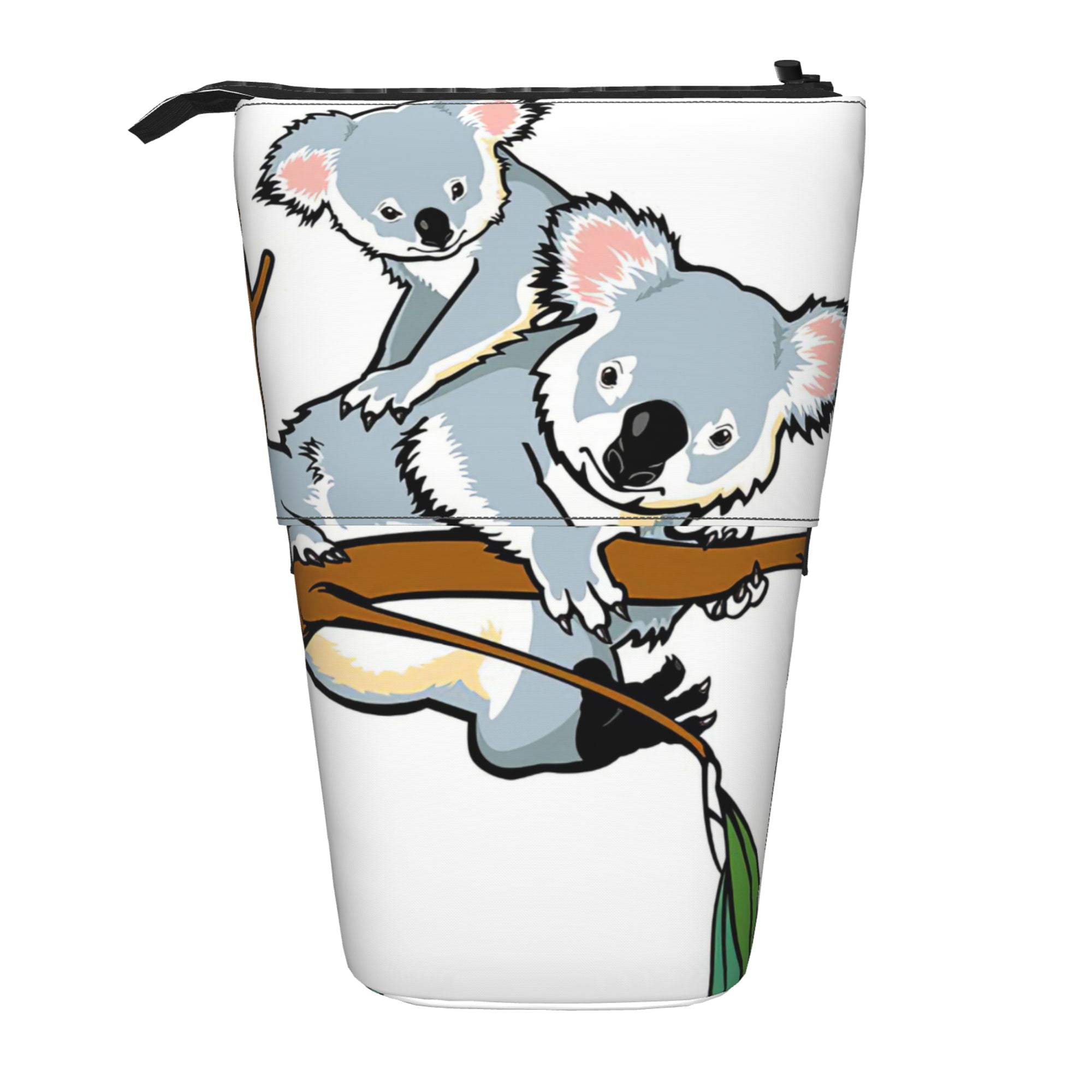 Telescopic Pencil Pouch Holder Canvas Koala Climbing Over Eucalyptus ...