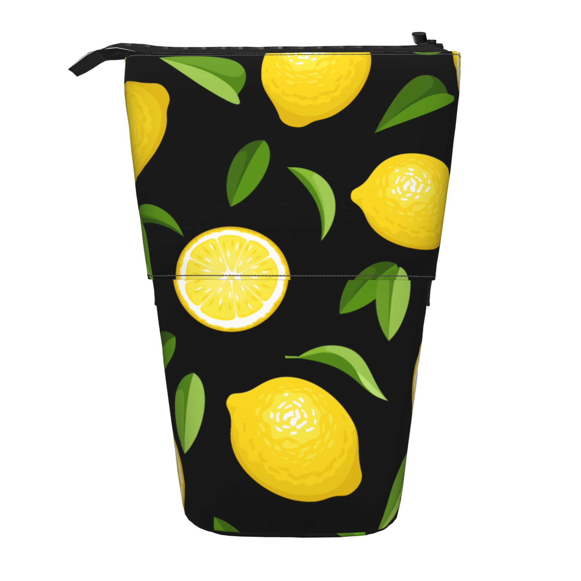 Telescopic Pencil Pouch Holder Canvas Lemon Makeup Bag Cosmetics ...