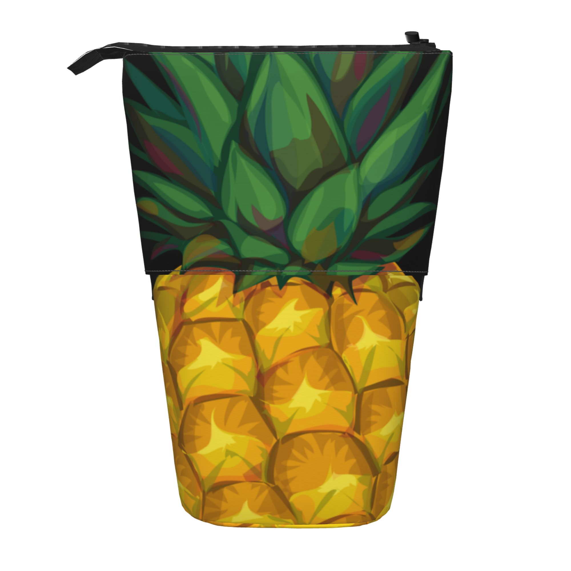 Telescopic Pencil Pouch Holder Canvas Pineapples Makeup Bag Cosmetics Stationery Pen Case Box ...