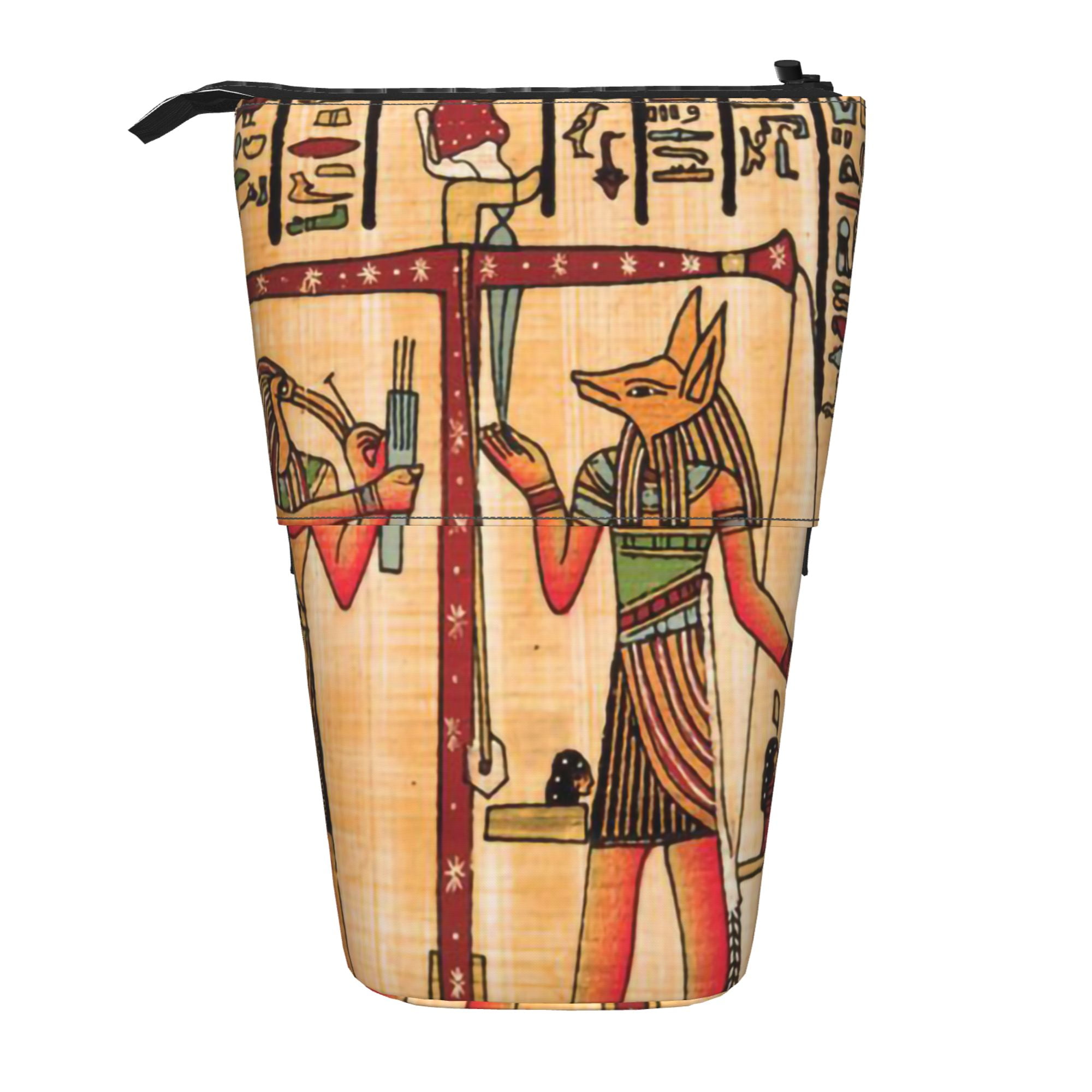 Telescopic Pencil Pouch Holder Canvas Retro Antique Egyptian Papyrus ...