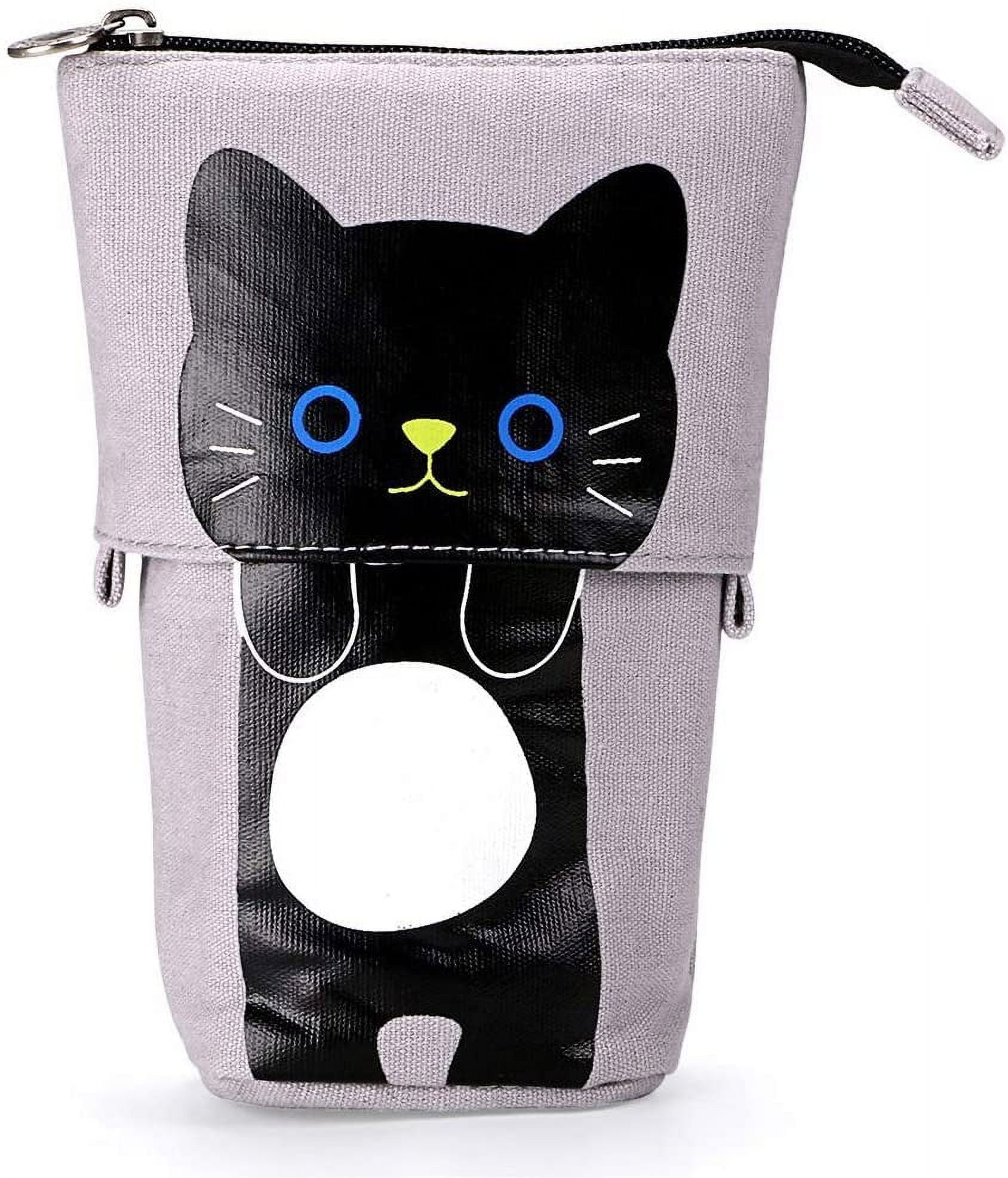 Telescopic Pencil Pouch Standing Pen Holder Cute Pencil Bags Stand Up ...