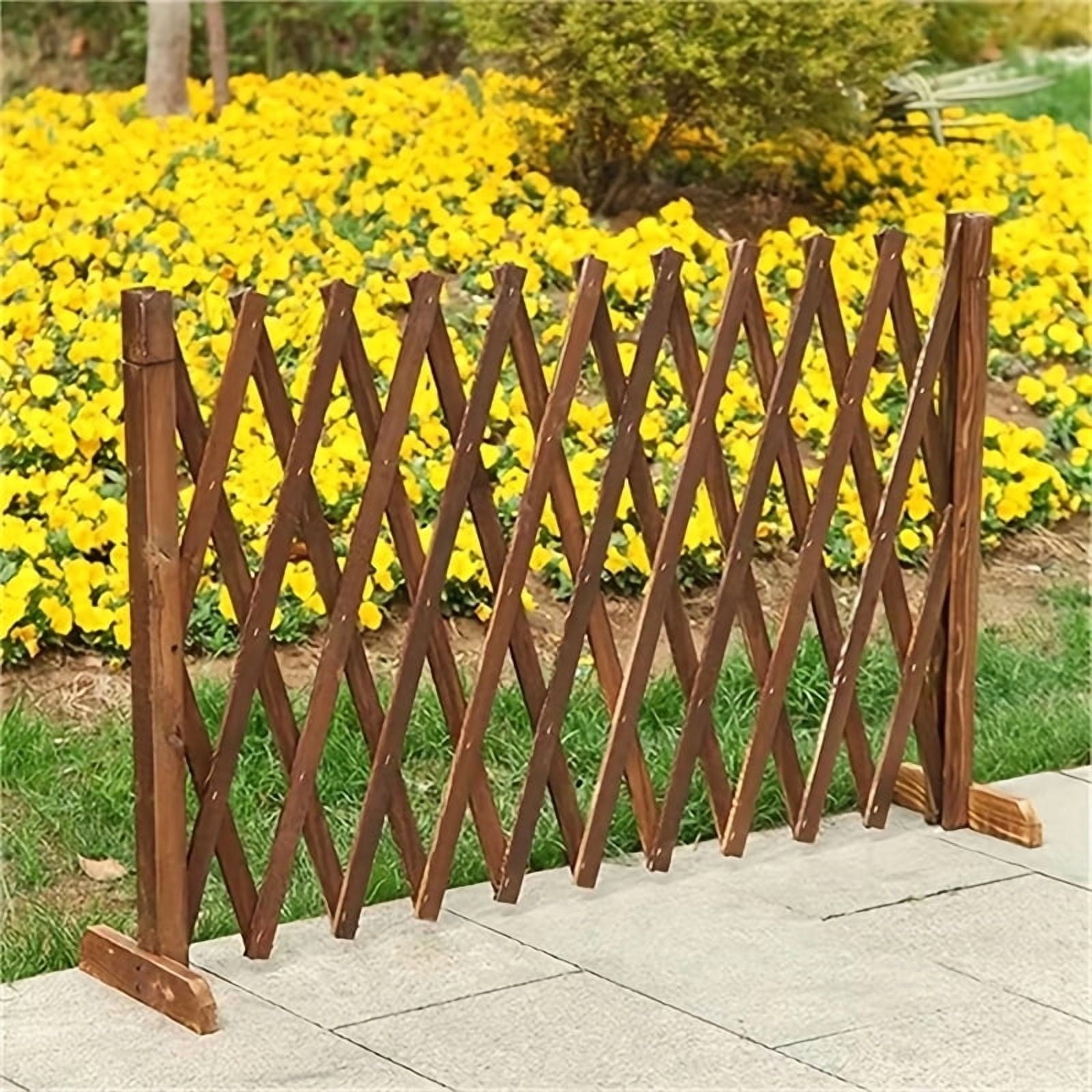 Telescopic Pet Gate - Wooden Mesh Enclosure for Dogs & Cats - Easy ...