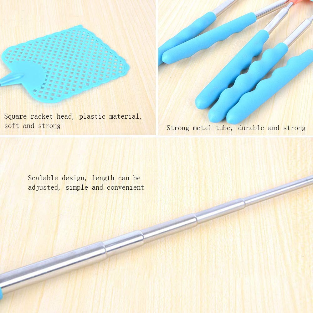 Telescopic Plastic Fly Swatter, Electric Bug Zapper Racket for Outdoor ...
