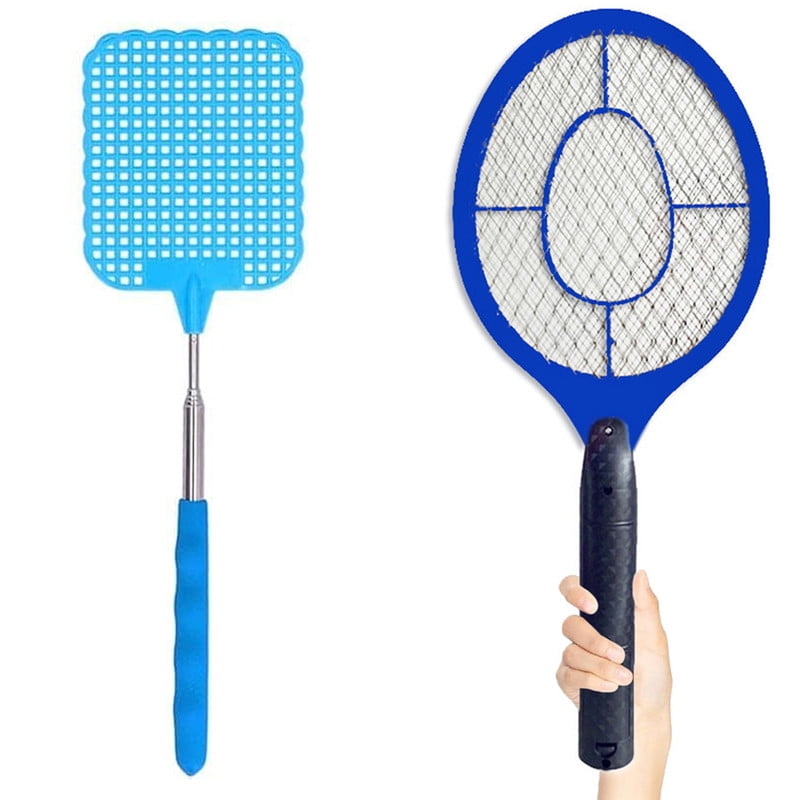 Telescopic Plastic Fly Swatter, Electric Bug Zapper Racket for Outdoor ...