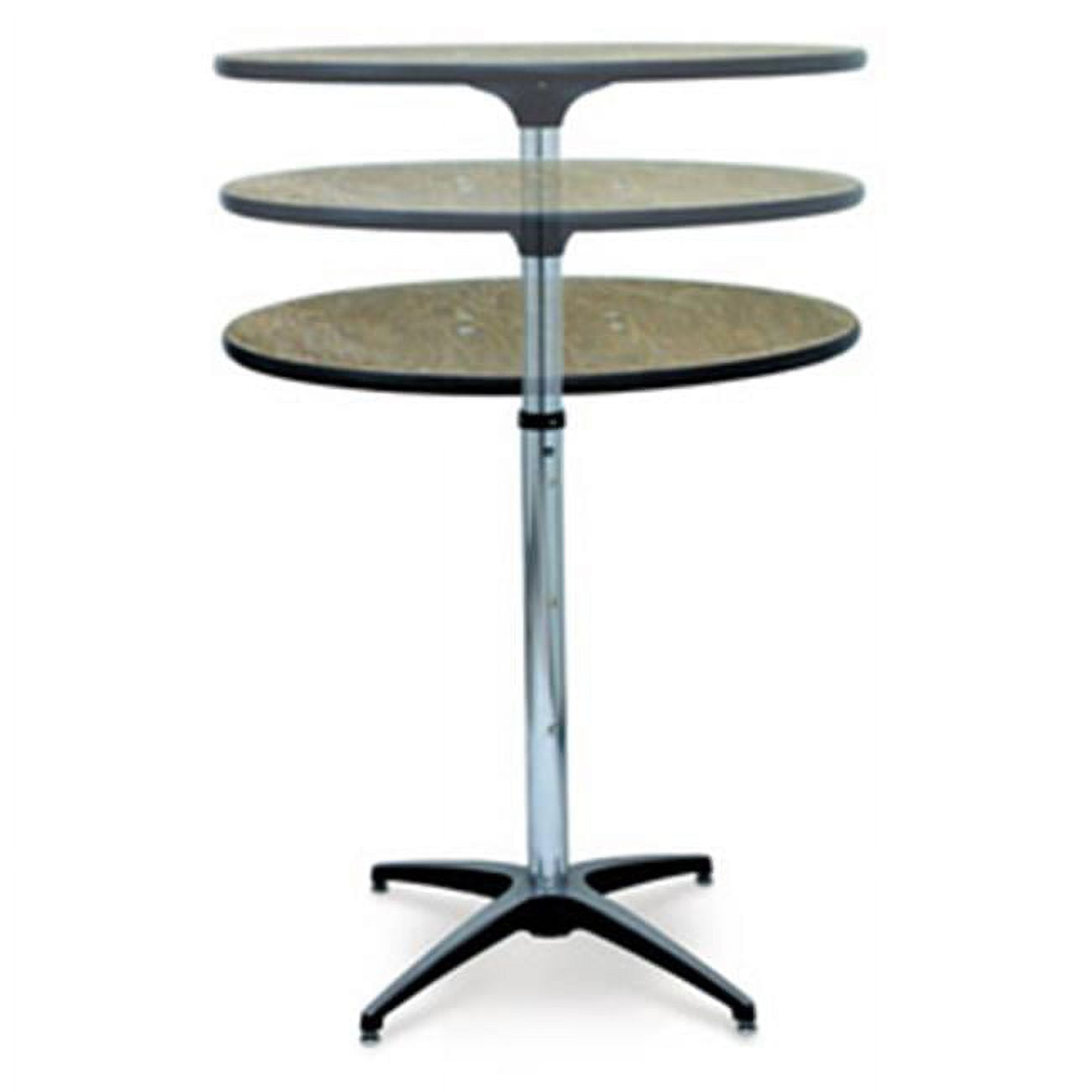 Telescopic Plywood Pedestal Table - 36 Inch Dia Top with Vinyl Edge ...