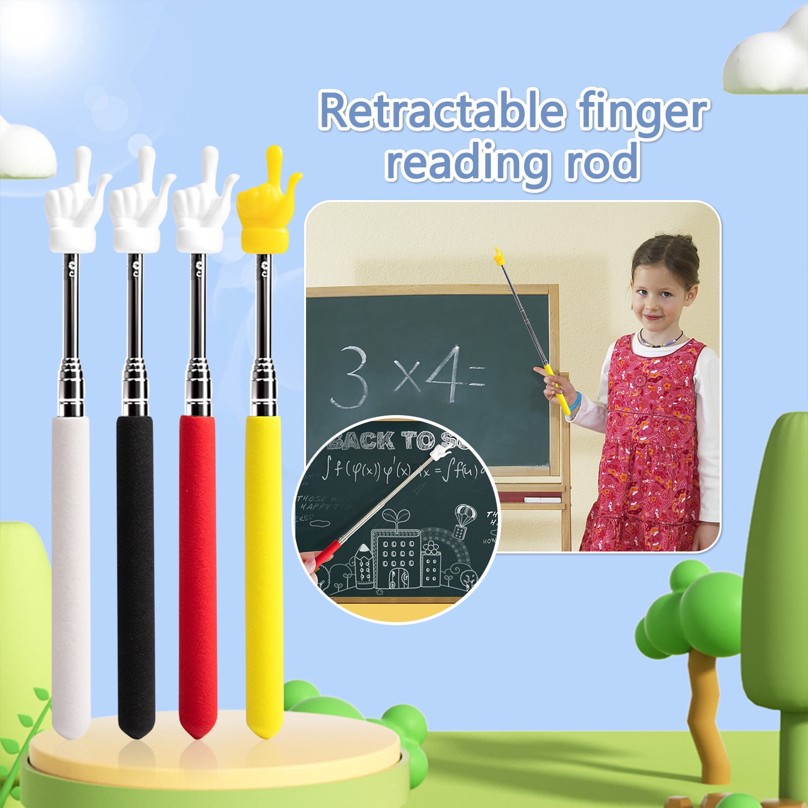 Telescopic Pointer for Teachers, Mini Handheld Presentation Pointer, 21 ...