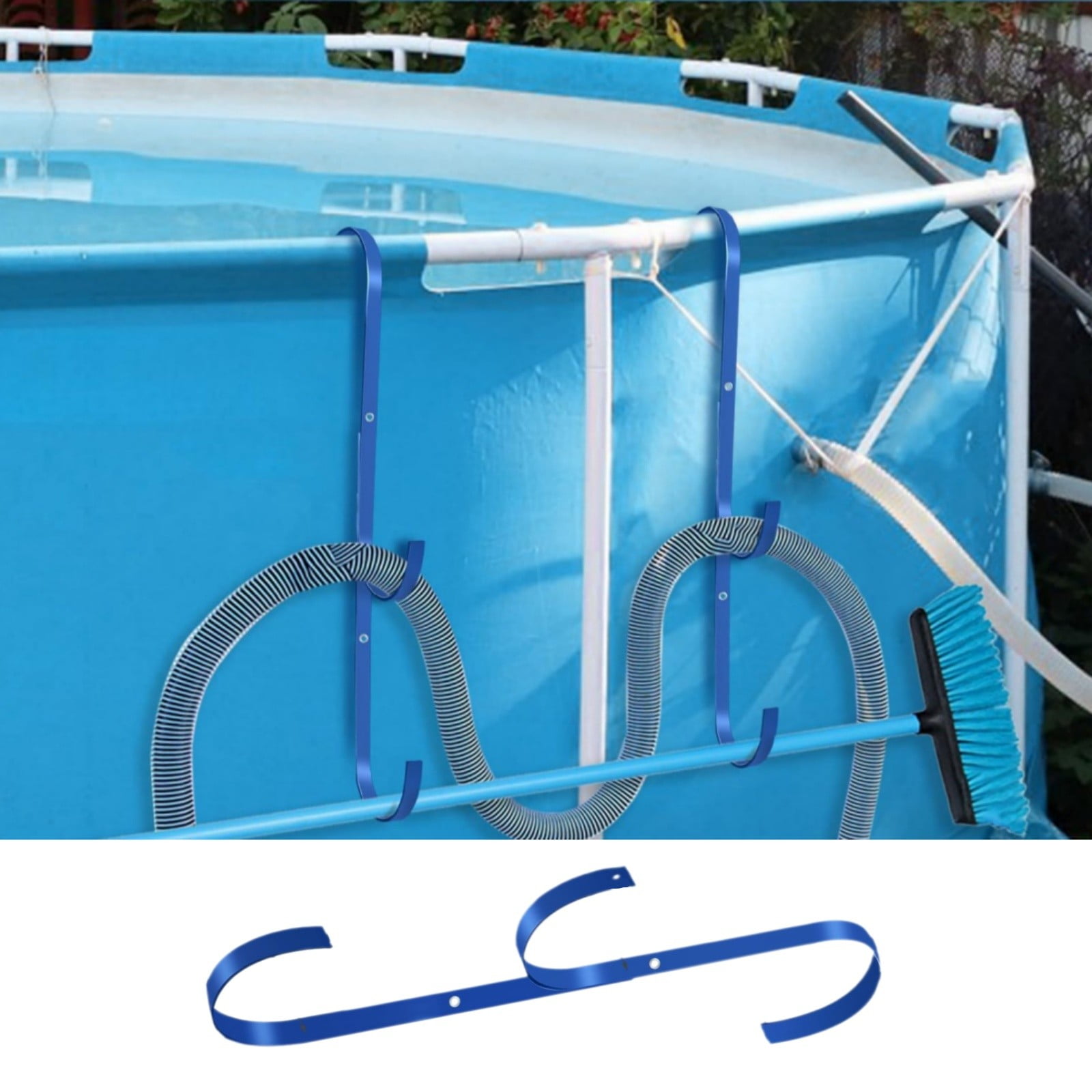 Telescopic Pole & Skimmer Storage Hooks for Pools - Durable Plastic ...