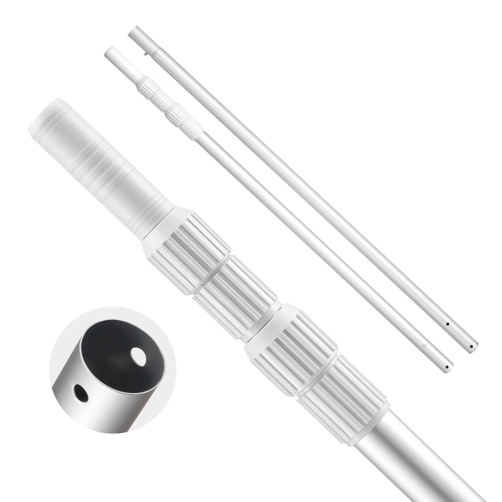 Telescopic Pool Cleaning Pole Adjustable 3.4 to 12 Feet Heavy Duty ...